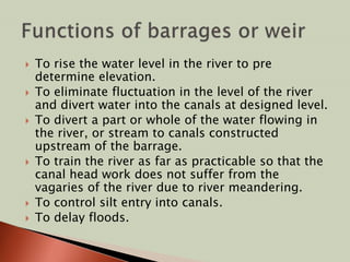 Weir and barrage lecture | PPTX