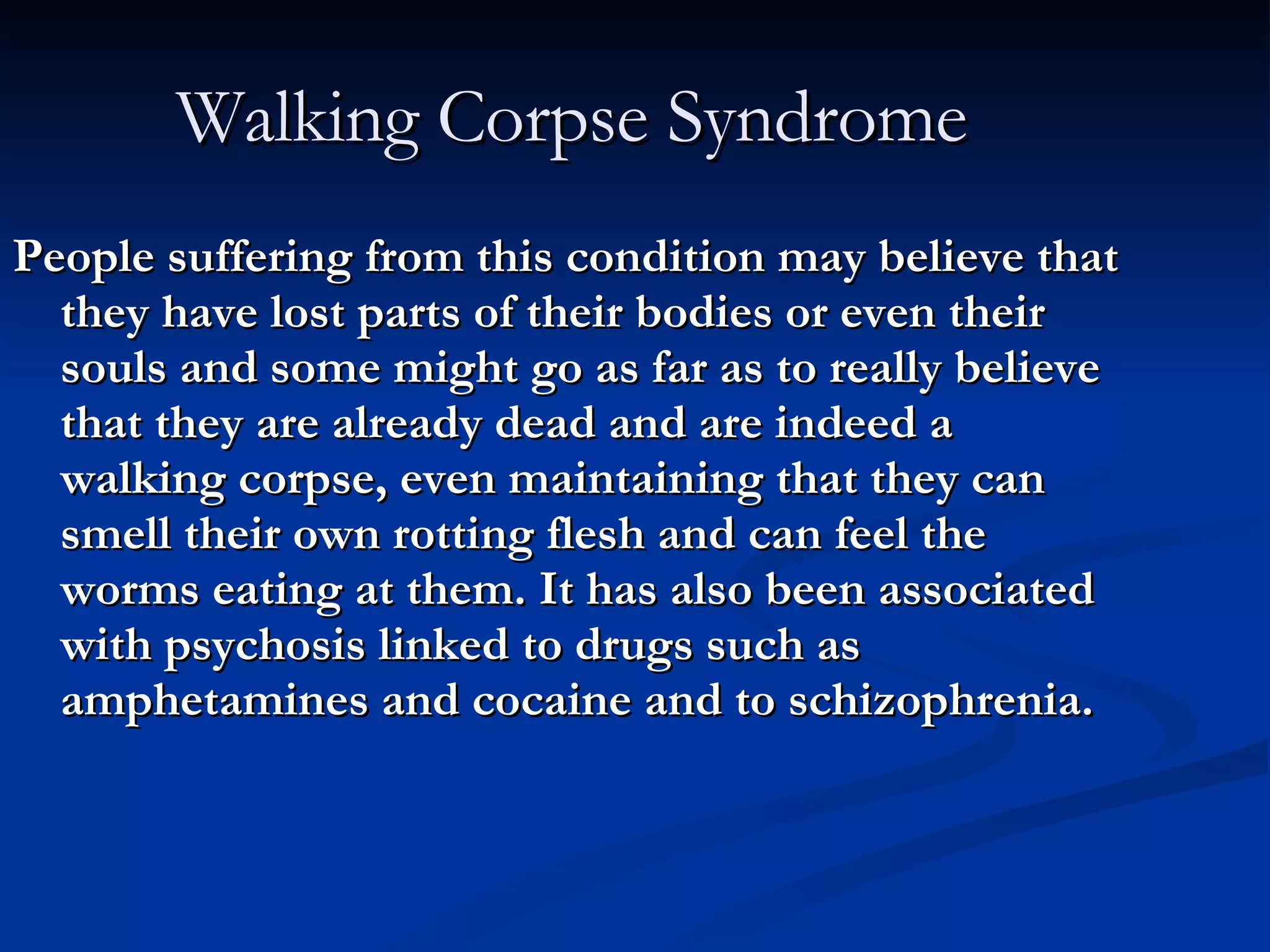 Weird diseases | PPT | Brain and Nervous System Disorders | Diseases ...