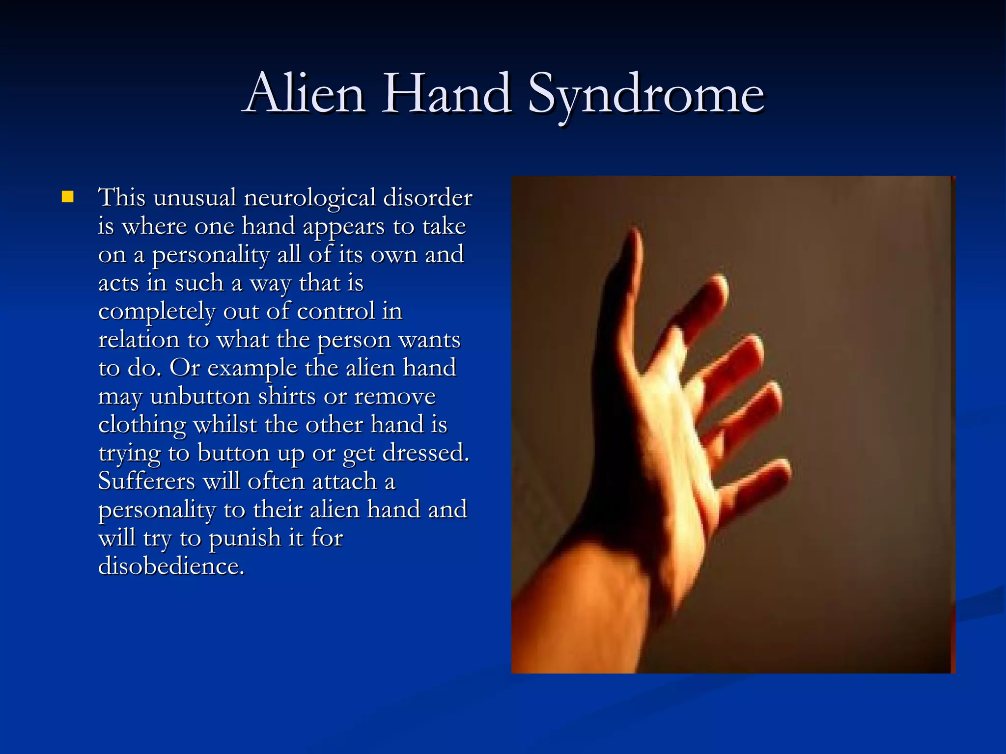 Weird diseases | PPT | Brain and Nervous System Disorders | Diseases ...