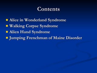 Weird diseases | PPT | Brain and Nervous System Disorders | Diseases ...