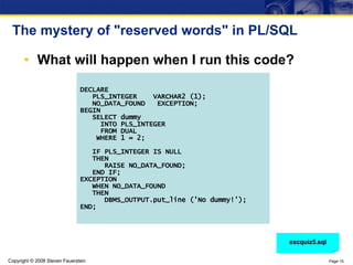 Weird Plsql | PPT