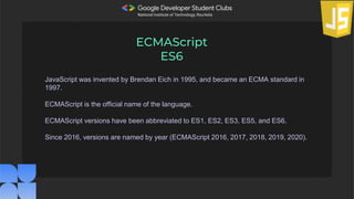Weird Javascript Weekends first session presentaion | PPT