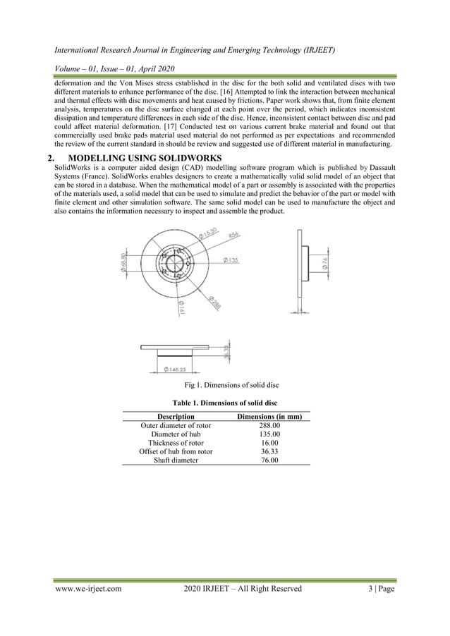 Analysis of Disc Brake by Modifying in Design and Material Composition ...