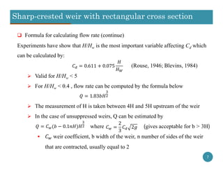 Weirs and flumes with broad | PDF