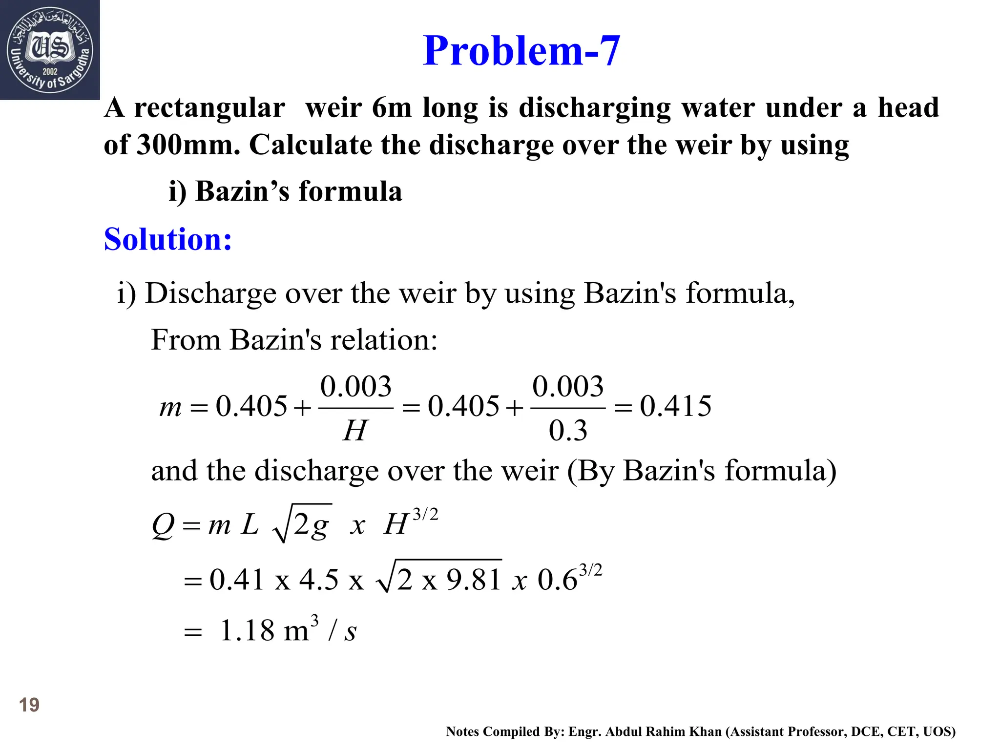 Weirs introduction hydraulic structures for civil engineering | PDF
