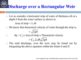 Weirs introduction hydraulic structures for civil engineering | PDF