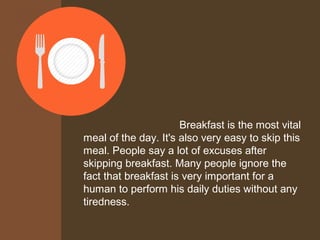 Importance of breakfast | PPT