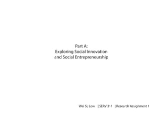 Angela Low, Social innovation research assignment | PDF