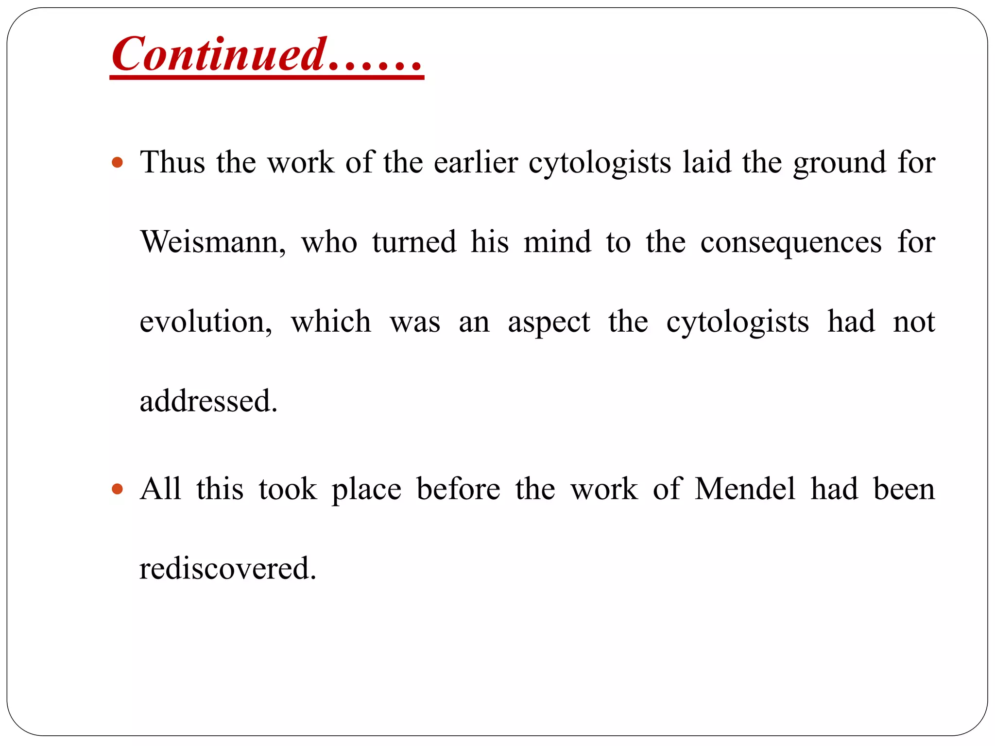 Weismann barrier or theory | PPTX
