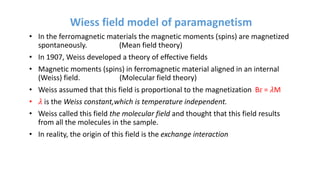 Weiss field model | PPTX