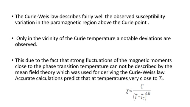 Weiss field model | PPTX | Chemistry | Science
