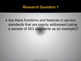 Service Science Research and Service Standards Development | PPTX