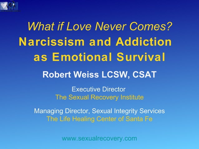Narcissism And Sexual Addiction Ppt