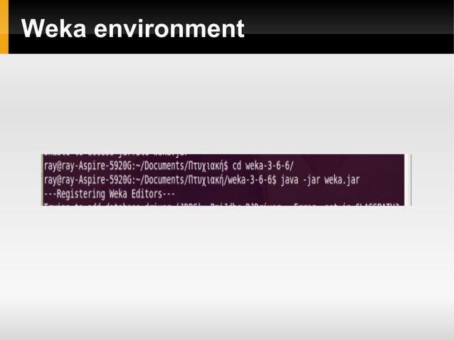 Weka - Data mining tool - Feature Extraction | PPT