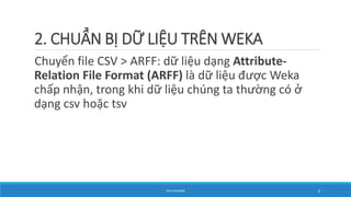 Lựa chọn thuộc tính và Khai phá luật kết hợp trên WEKA | PDF