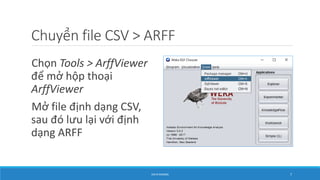 Lựa chọn thuộc tính và Khai phá luật kết hợp trên WEKA | PDF
