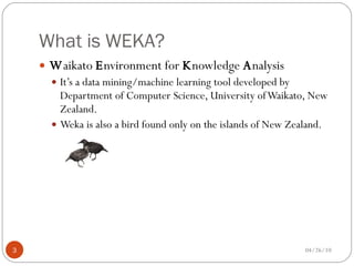 WEKA Tutorial | PPT