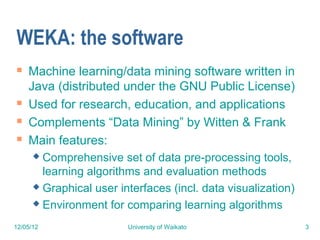 Weka a tool_for_exploratory_data_mining | PPT