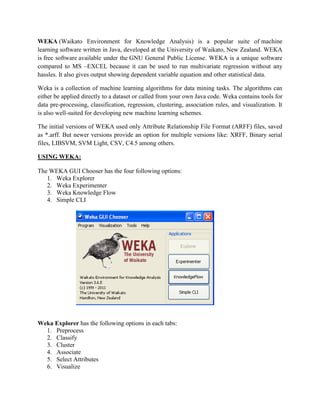 Weka for clustering and regression itb vgsom | PDF | Grocery Shopping | Shopping