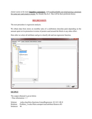 Weka for clustering and regression itb vgsom | PDF | Grocery Shopping | Shopping