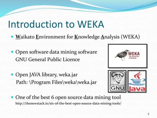 Weka library, JAVA | PPT