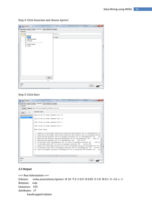 Weka project - Classification & Association Rule Generation | PDF