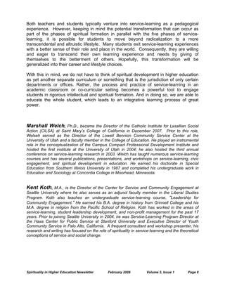 Spirituality and Service-Learning | PDF