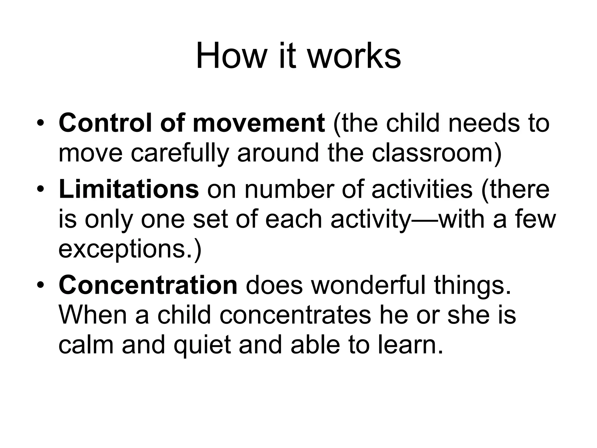 Introduction to the Montessori Method in the Primary Classroom | PPT