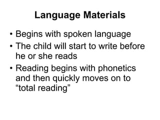 Introduction to the Montessori Method in the Primary Classroom | PPT