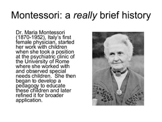 Introduction to the Montessori Method in the Primary Classroom | PPT