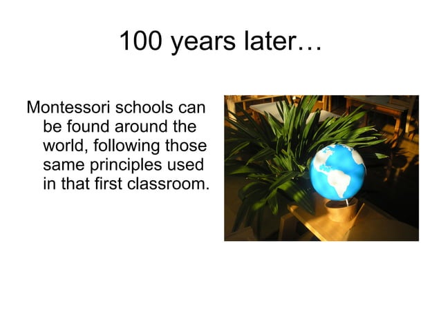 Introduction to the Montessori Method in the Primary Classroom | PPT ...