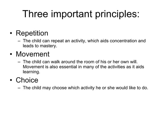 Introduction to the Montessori Method in the Primary Classroom | PPT ...