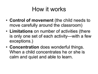 Introduction to the Montessori Method in the Primary Classroom | PPT