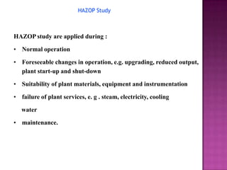 HAZOP - AN INTEGRATED SAFETY ASSESSMENT STUDY | PPTX