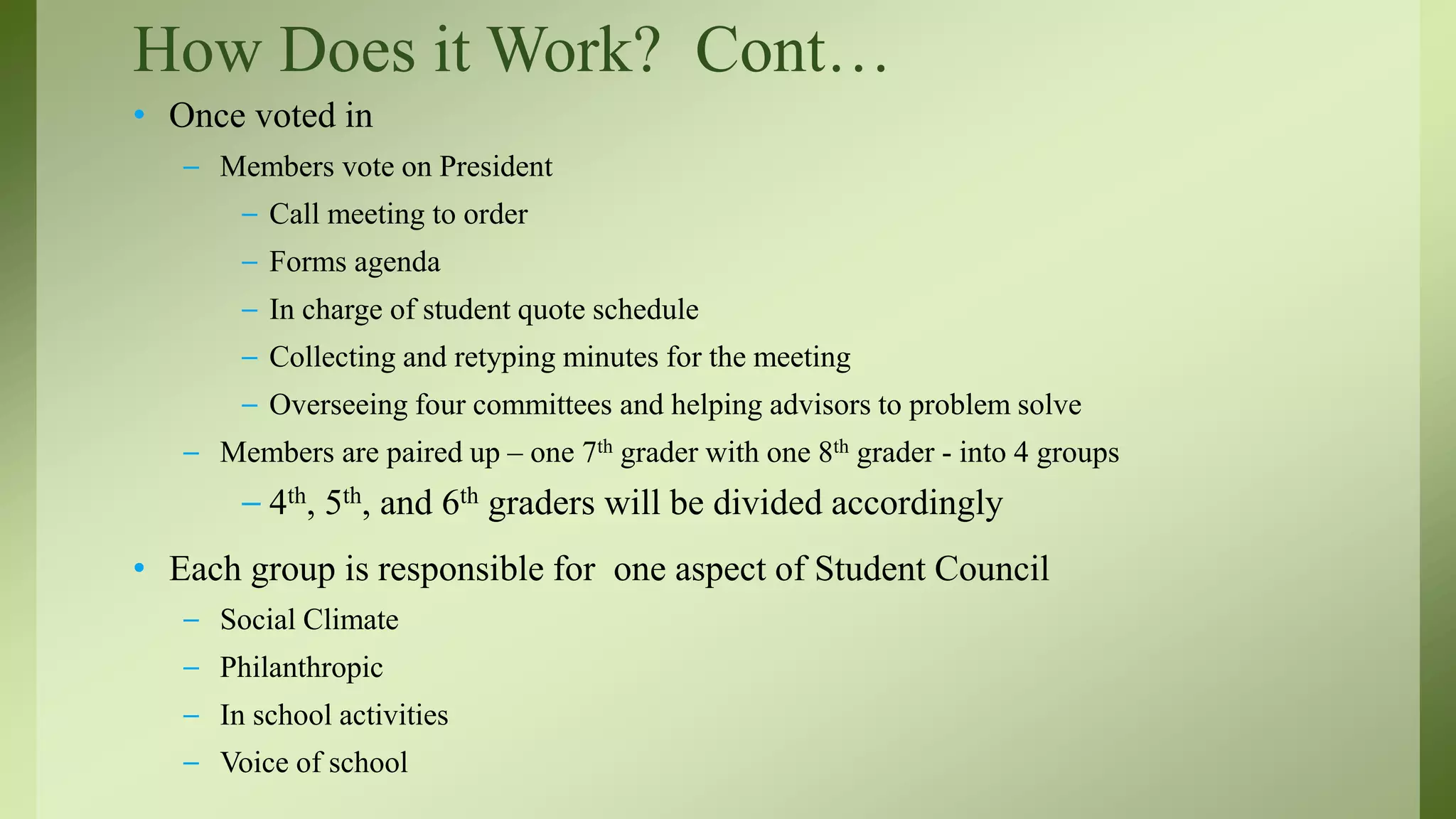 Student Council presentation | PPTX