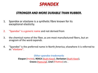 Spandex or Elastane Fiber | PPTX