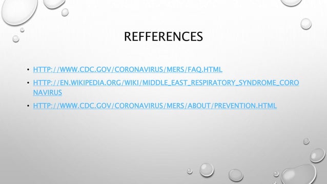 Middle East Respiratory Syndrome Coronavirus (MERS-CoV) | PPTX