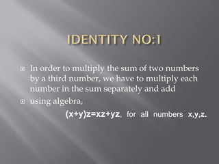 Algebra - Identity | PDF