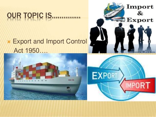 Export and Import control act of BD