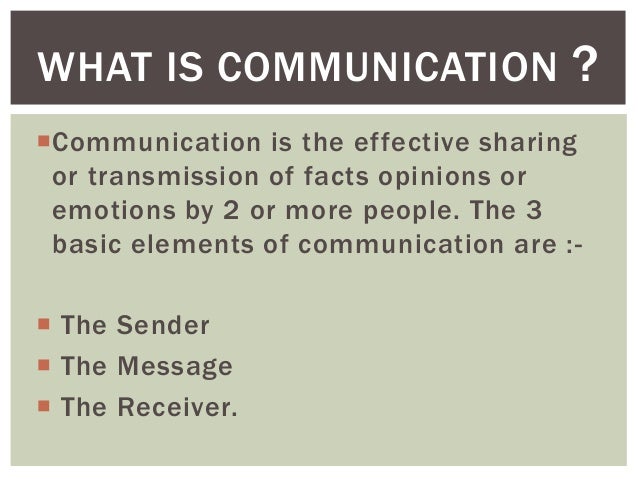 Channels Of Communication