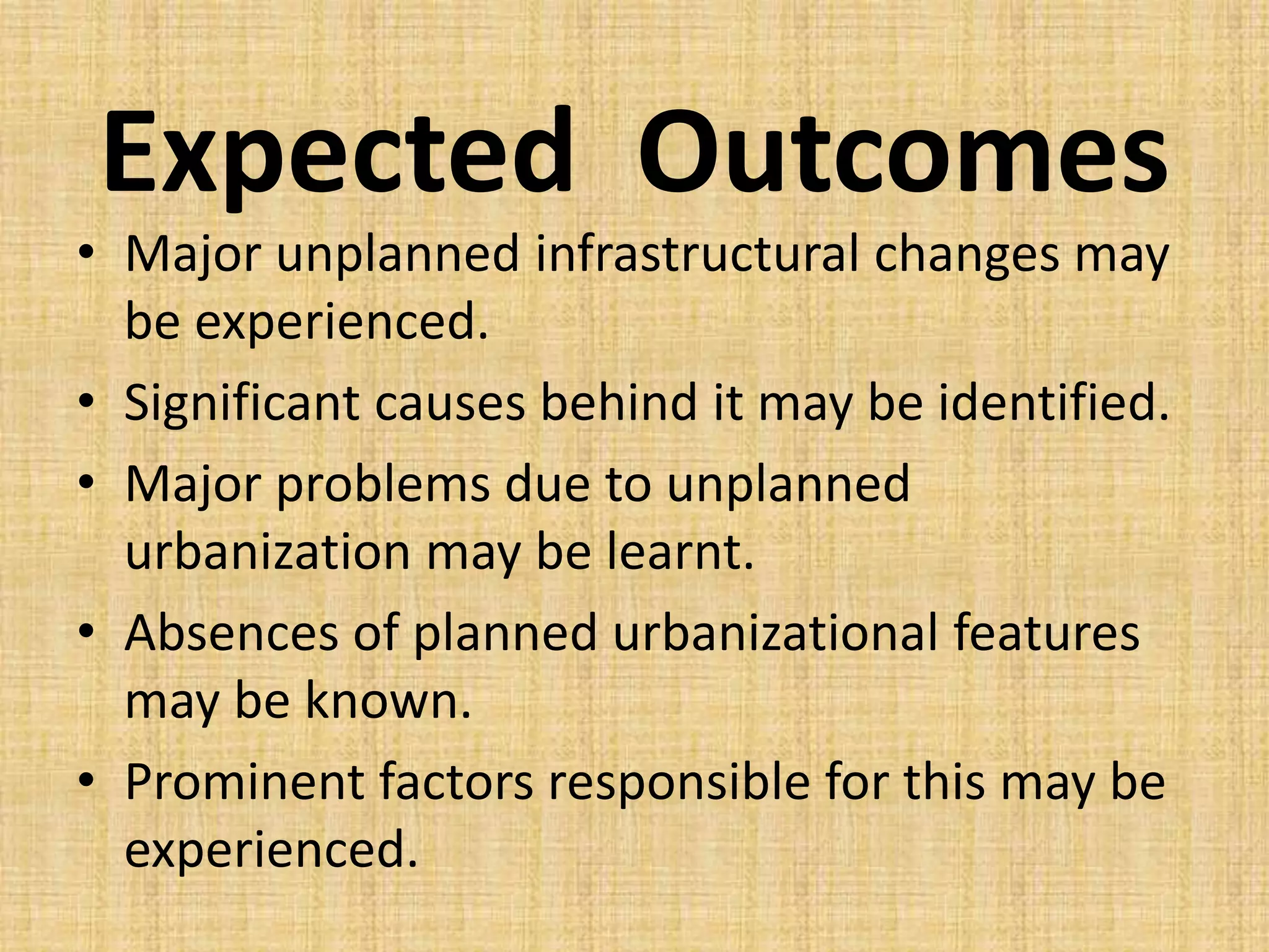 Unplanned urbanisation | PPTX