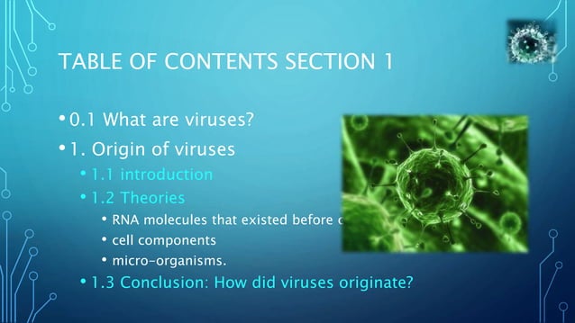 Viruses origin and Evolution | PPTX | Biological Sciences | Science