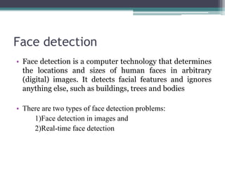 human face detection using matlab | PPTX
