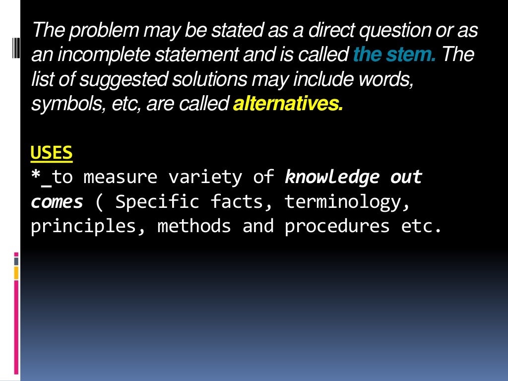types-of-test-items