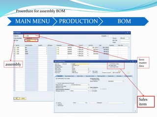 sap b one production module | PPTX