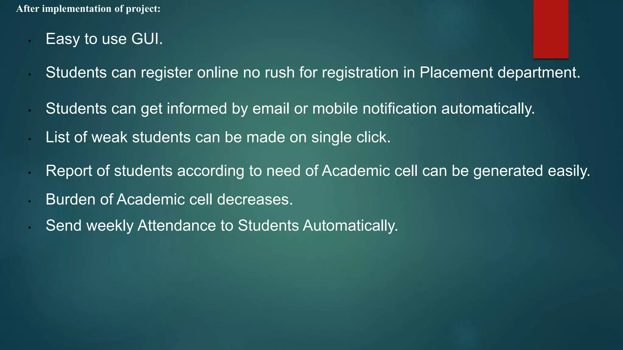 Ppt of online Attendance system | PPTX