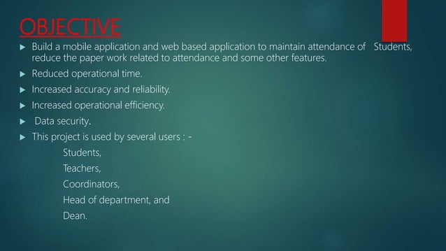 Ppt of online Attendance system | PPTX