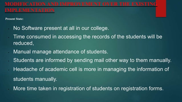 Ppt of online Attendance system | PPTX