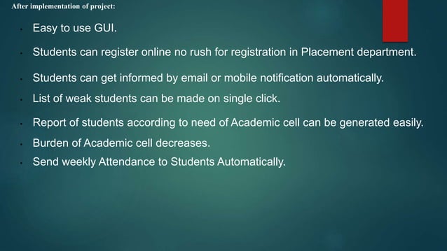 Ppt of online Attendance system | PPTX