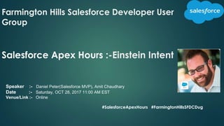 Salesforce Apex Hours: Einstein Intent | PPTX